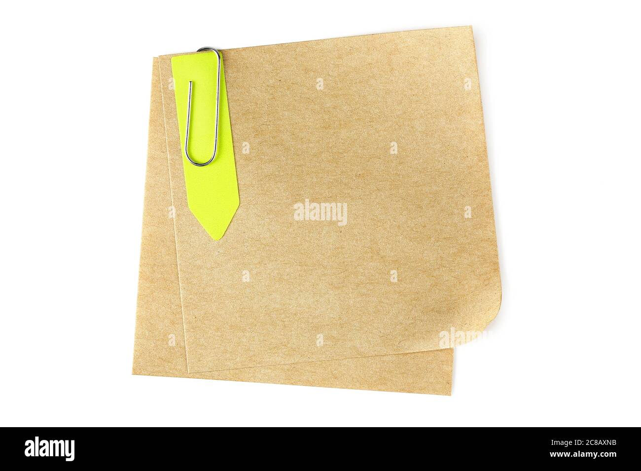 blank paper note on white, detailed paper texture for messages or ...