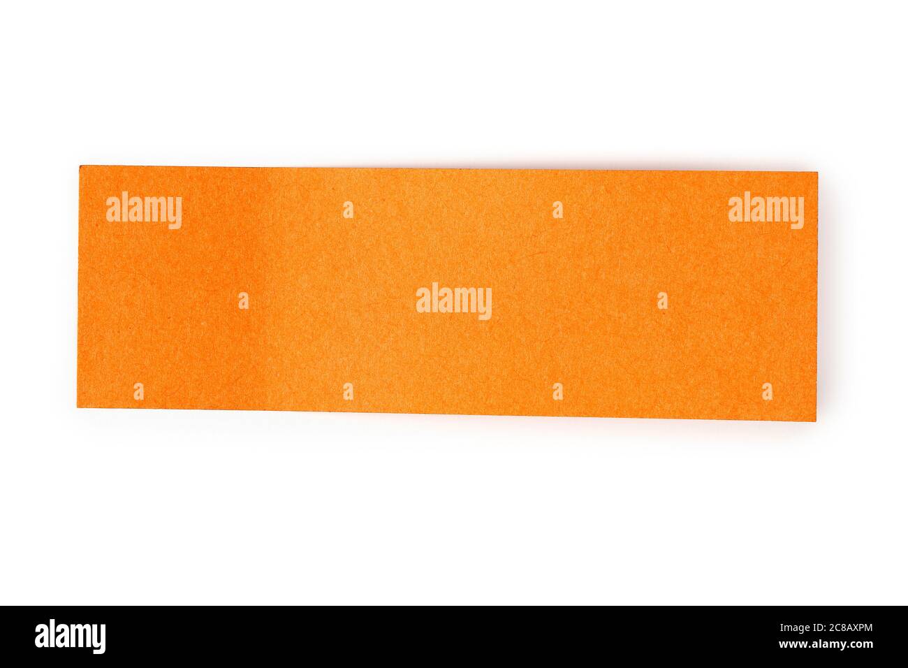 rectangular orange note on white, detailed paper texture for messages ...