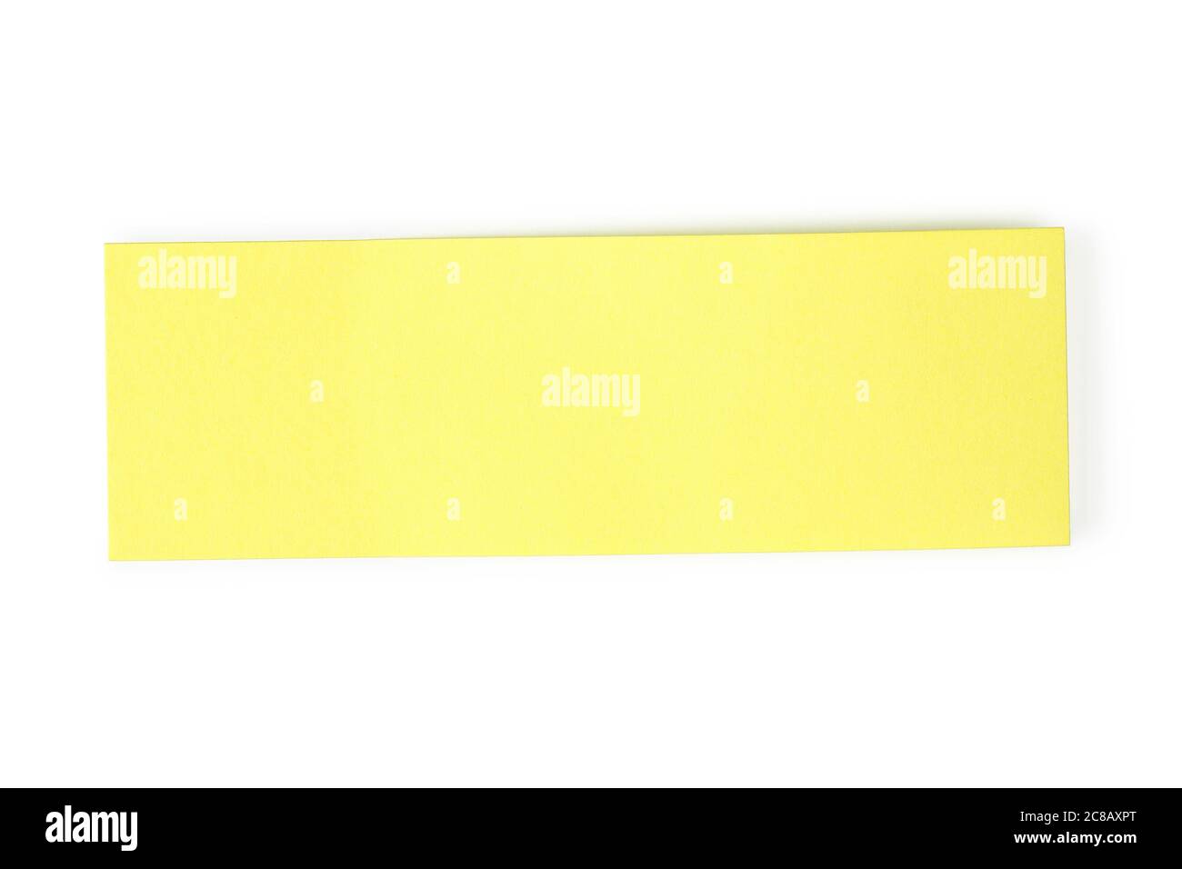 rectangular yellow note on white, detailed paper texture for messages ...