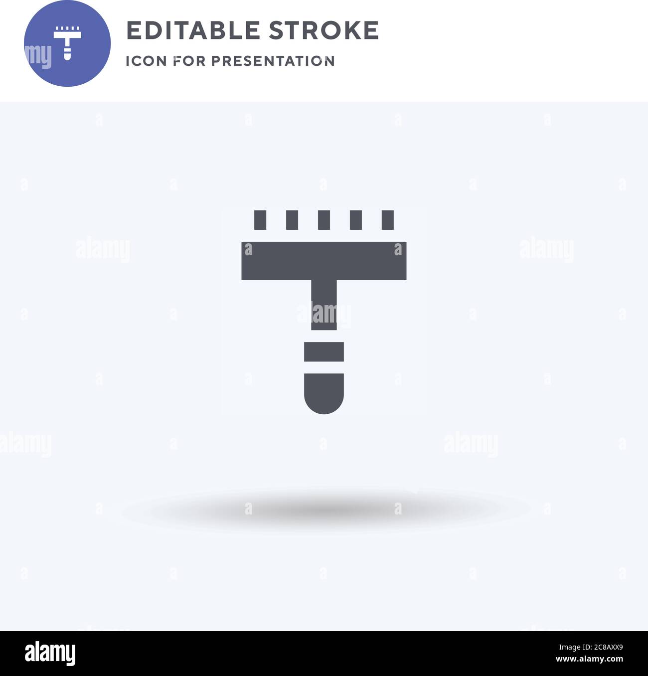 Rake icon vector, filled flat sign, solid pictogram isolated on white ...