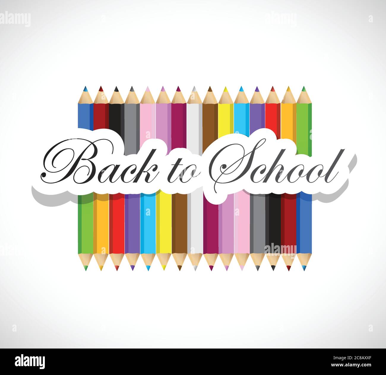 Back to school colors illustration design over a white background Stock ...