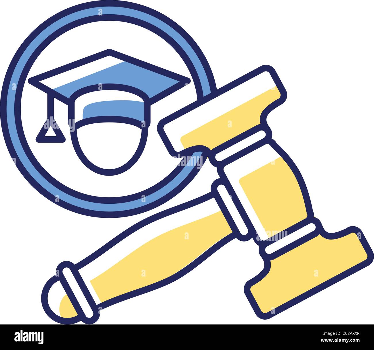 Student government RGB color icon. University student organization. Law ...