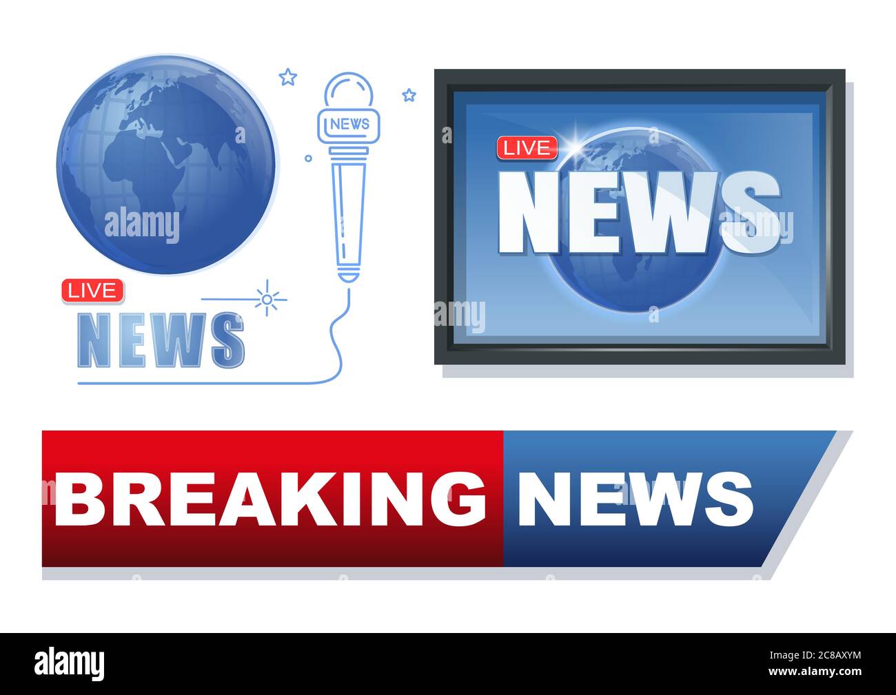 Breaking news logo hi-res stock photography and images - Alamy