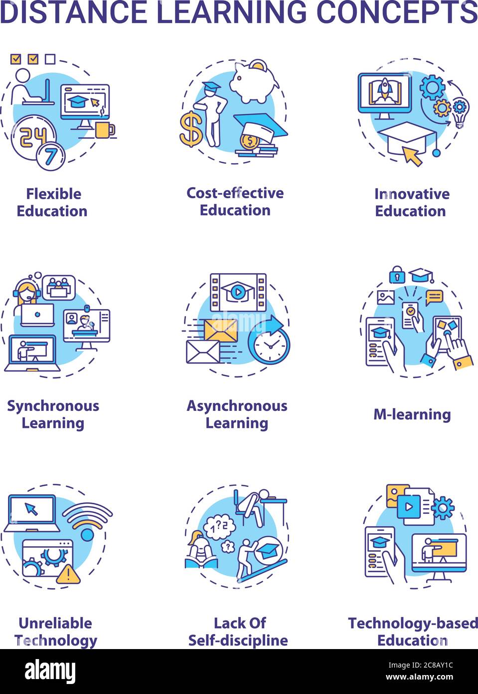 Remote study environment Stock Vector Images - Alamy