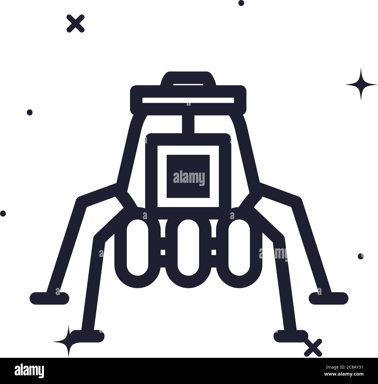 module line style icon of Space futuristic cosmos and universe theme ...