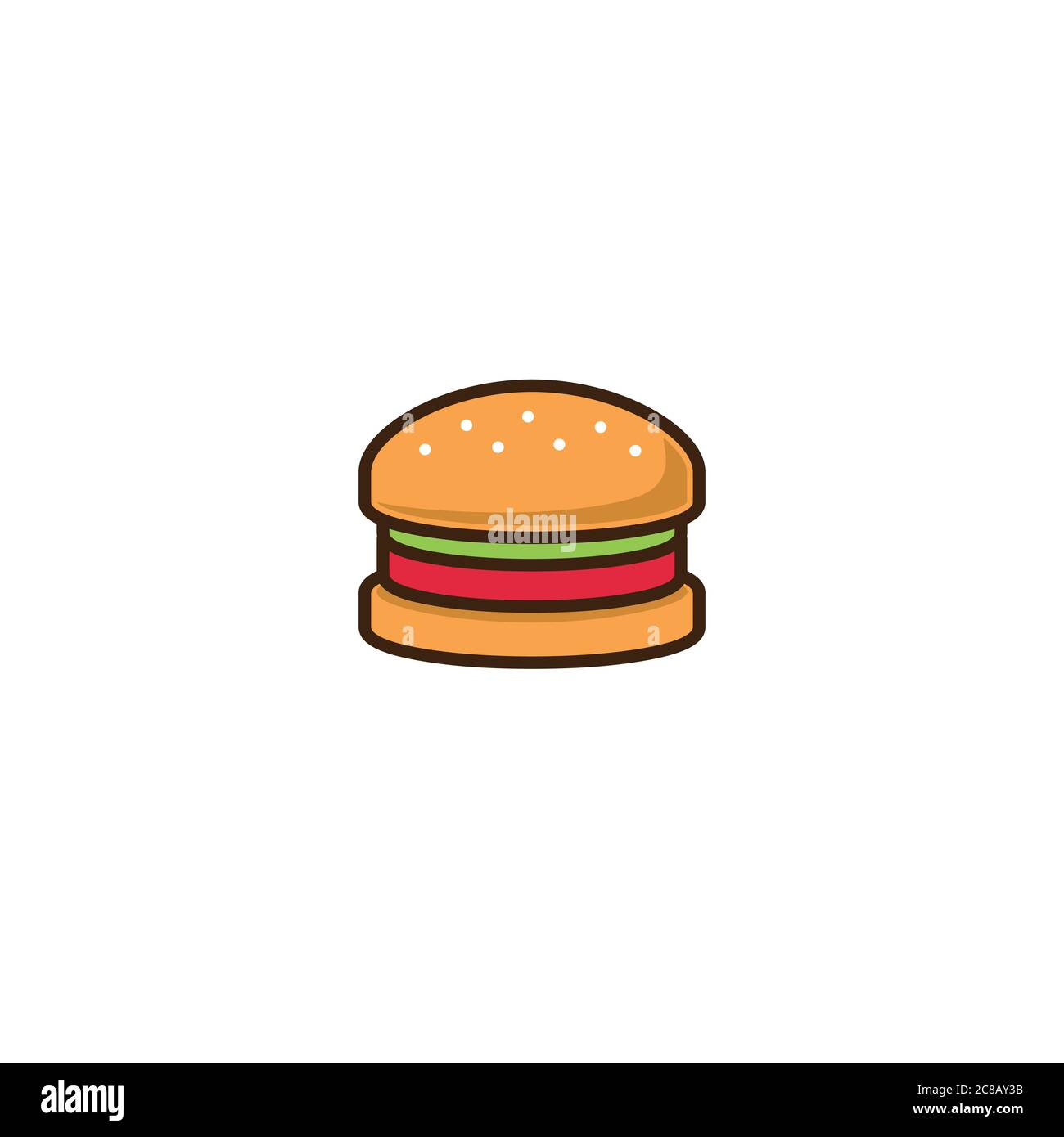 a simple Burger logo / icon design Stock Vector Image & Art - Alamy