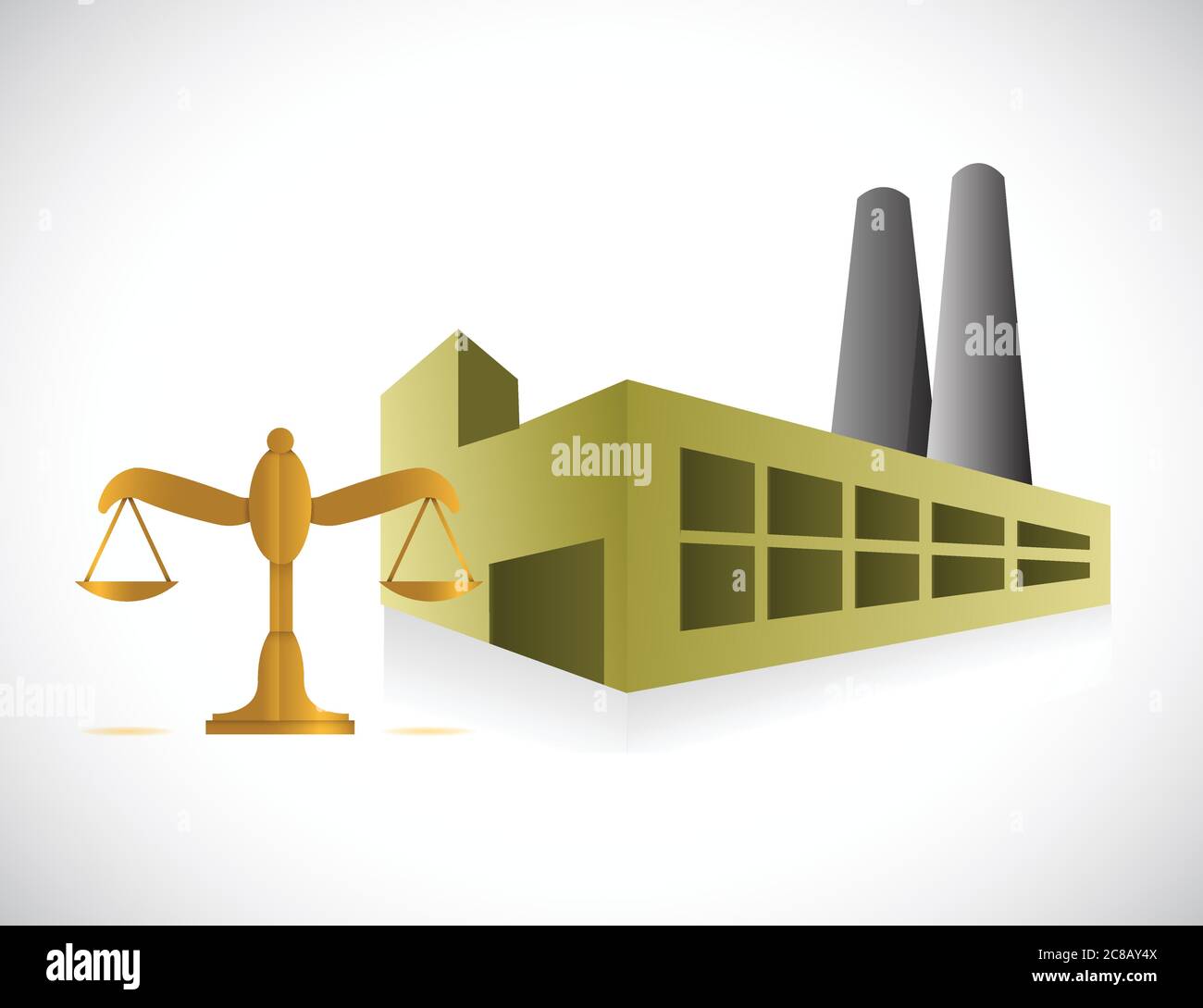 Factory balance illustration design over a white background Stock ...
