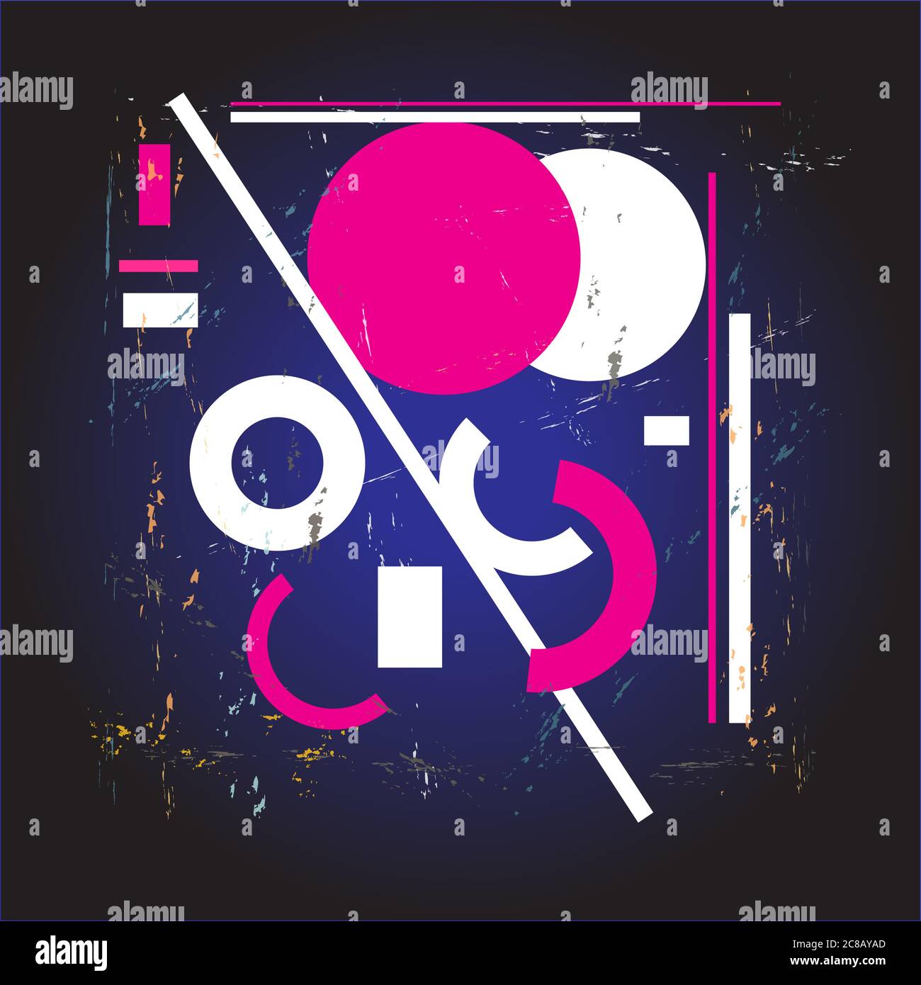 Vector abstract background of various geometric objects. Template for ...