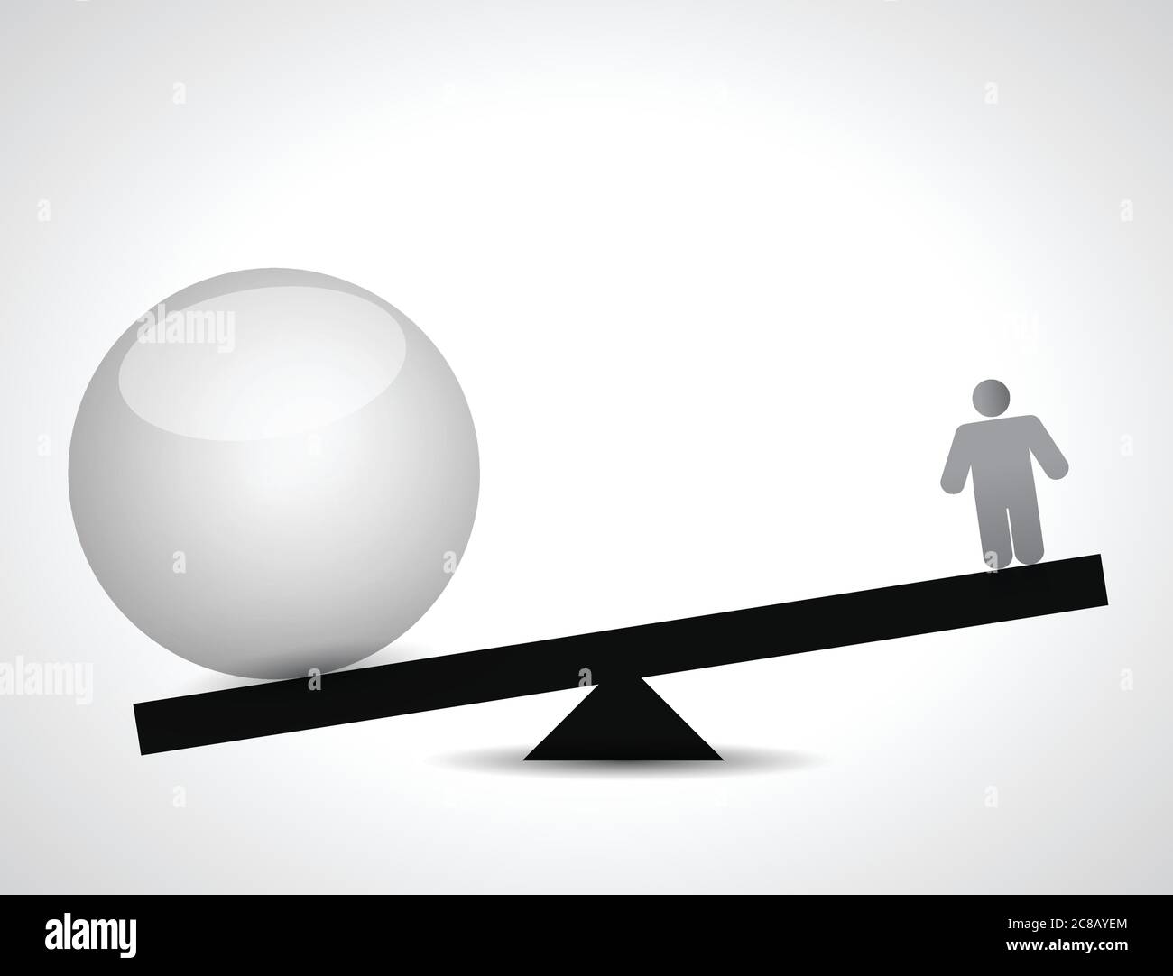 Balance sphere and people. illustration design over a white background ...