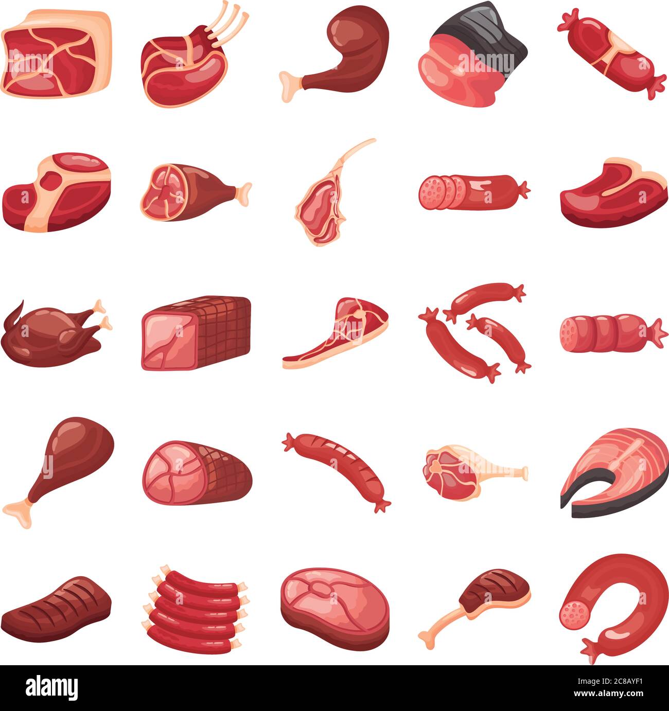 Boneless lamb Stock Vector Images - Alamy