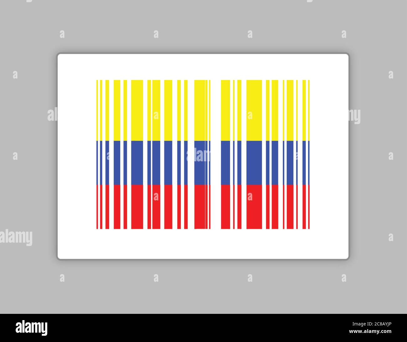 Colombia barcode upc code illustration design over a grey background ...