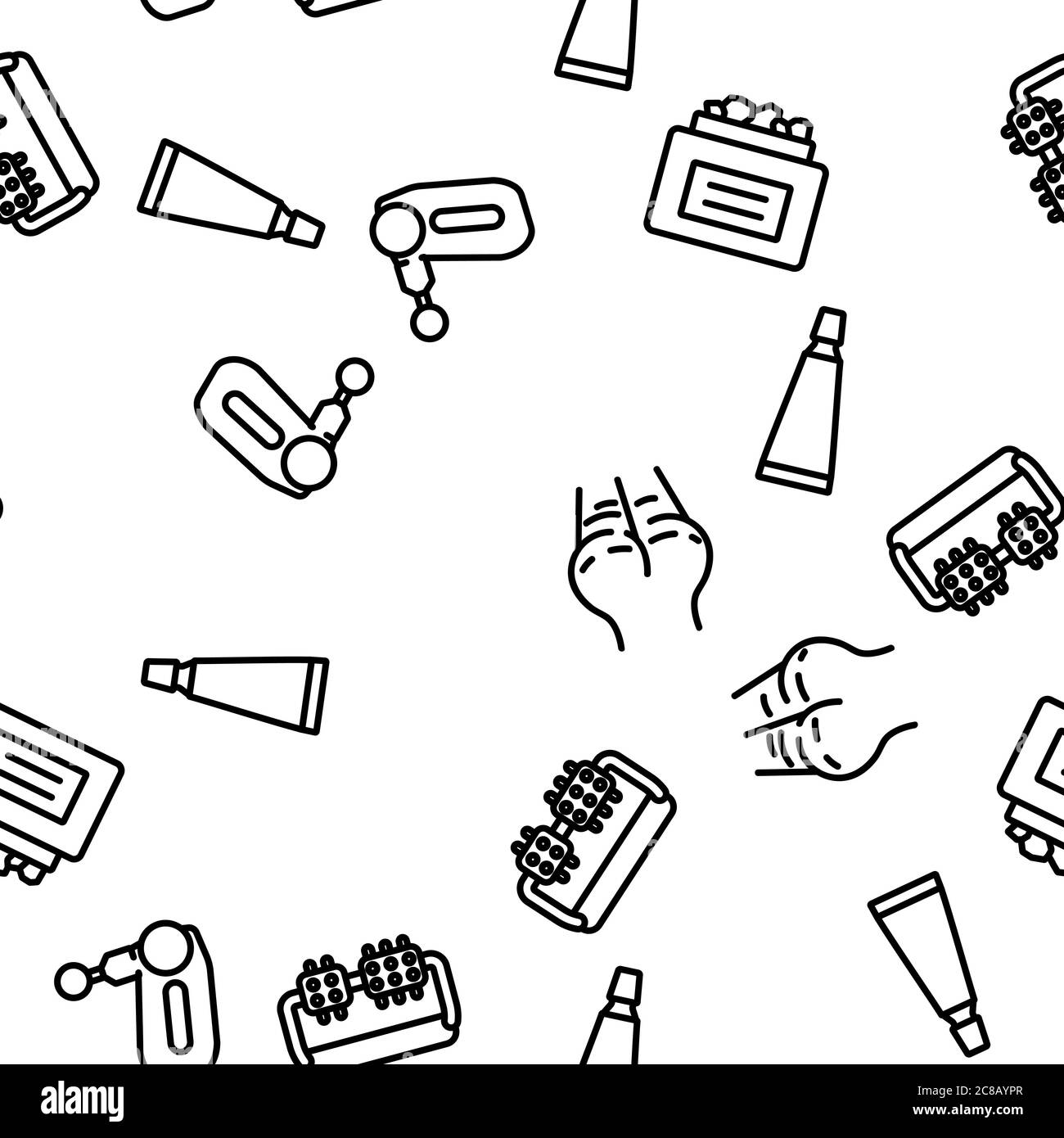 Cellulite Combat Tool Vector Seamless Pattern Stock Vector Image & Art ...