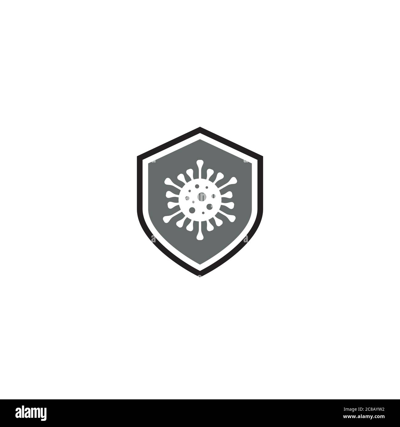 Coronavirus and Shield logo / icon design Stock Vector Image & Art - Alamy