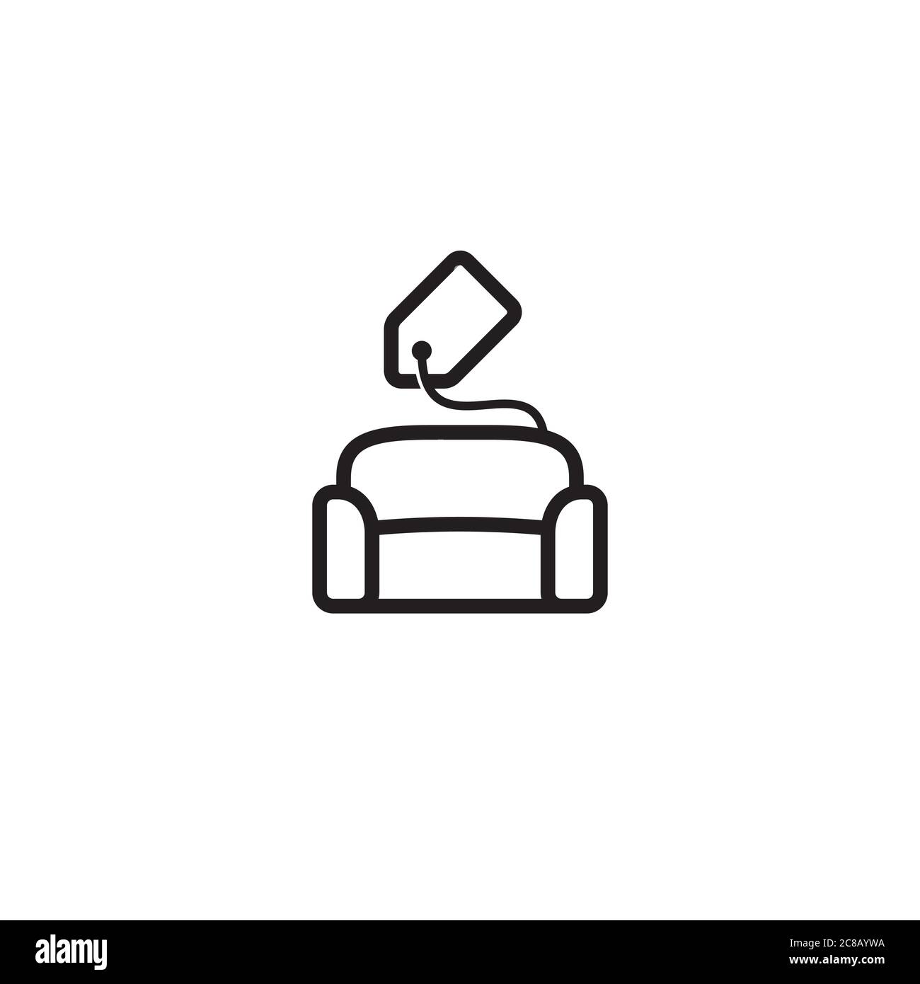 Couch and Price Tag logo / icon design Stock Vector Image & Art - Alamy