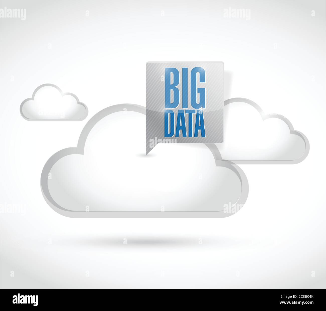 Big data clouds illustration design over a white background Stock ...
