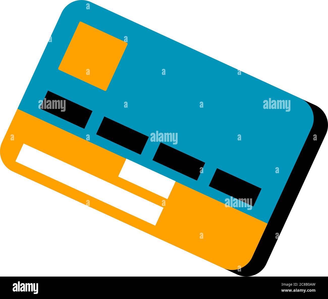 Plastic bank card. The isolated object on a white background. Vector ...