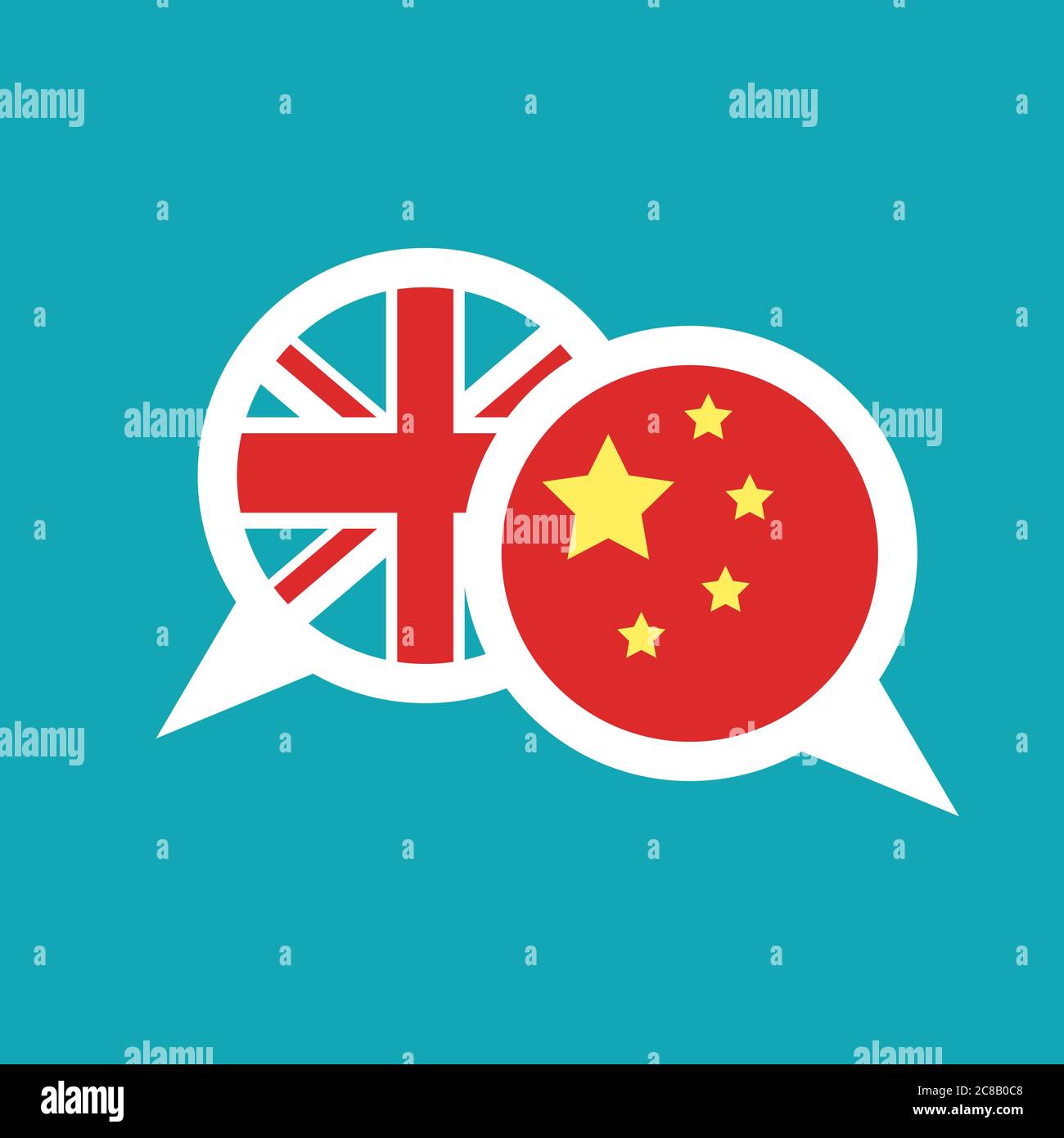 Chinese and british national flags Stock Vector Images - Alamy