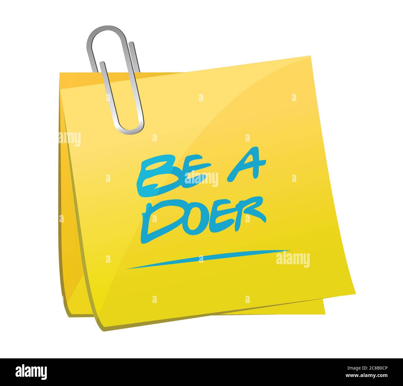 Be a doer memo illustration design over a white background Stock Vector ...