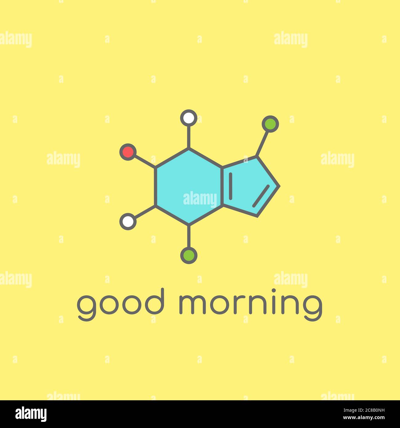 caffeine molecular structure. Good morning concept. chemical formula ...