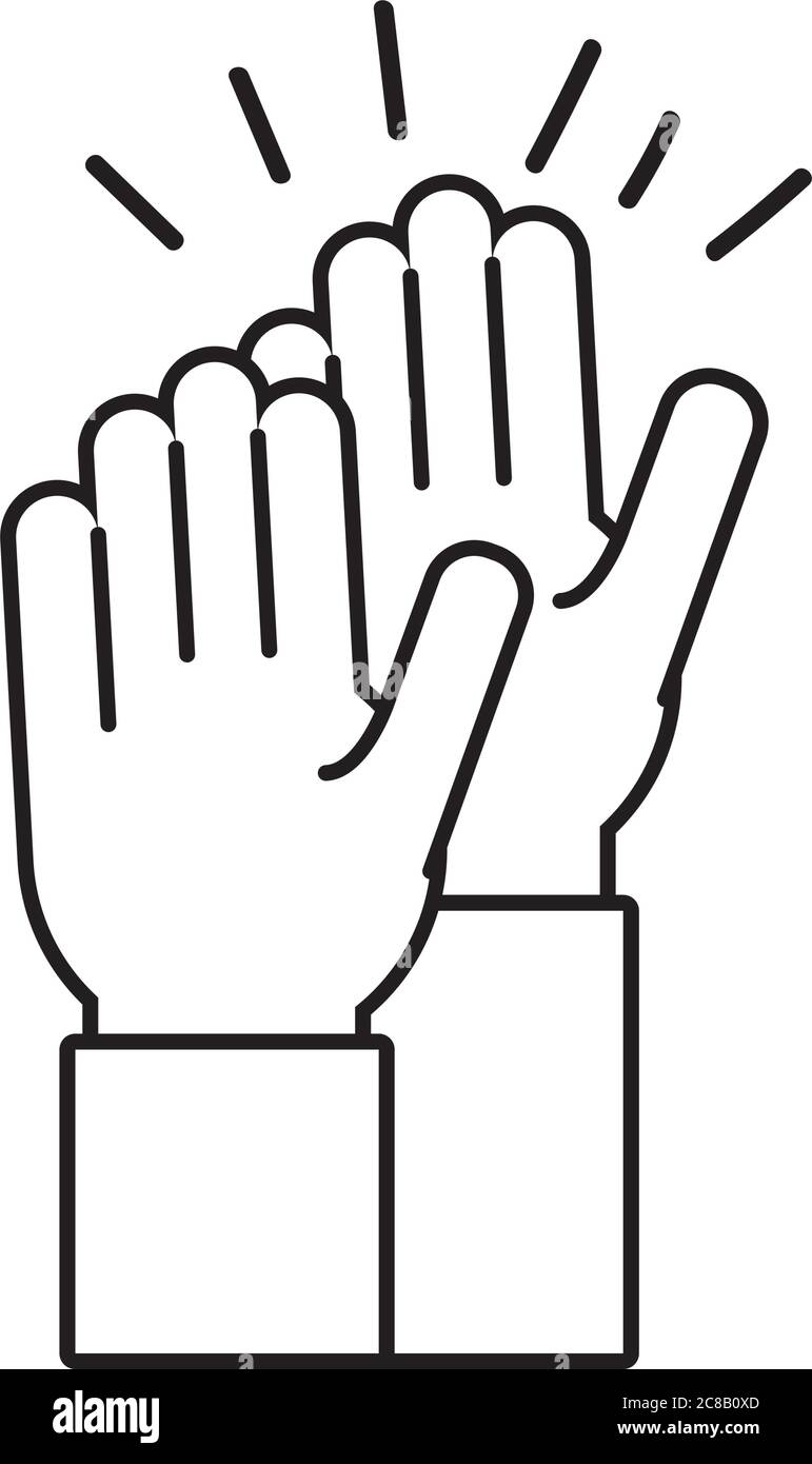 Clapping Hands Coloring Page