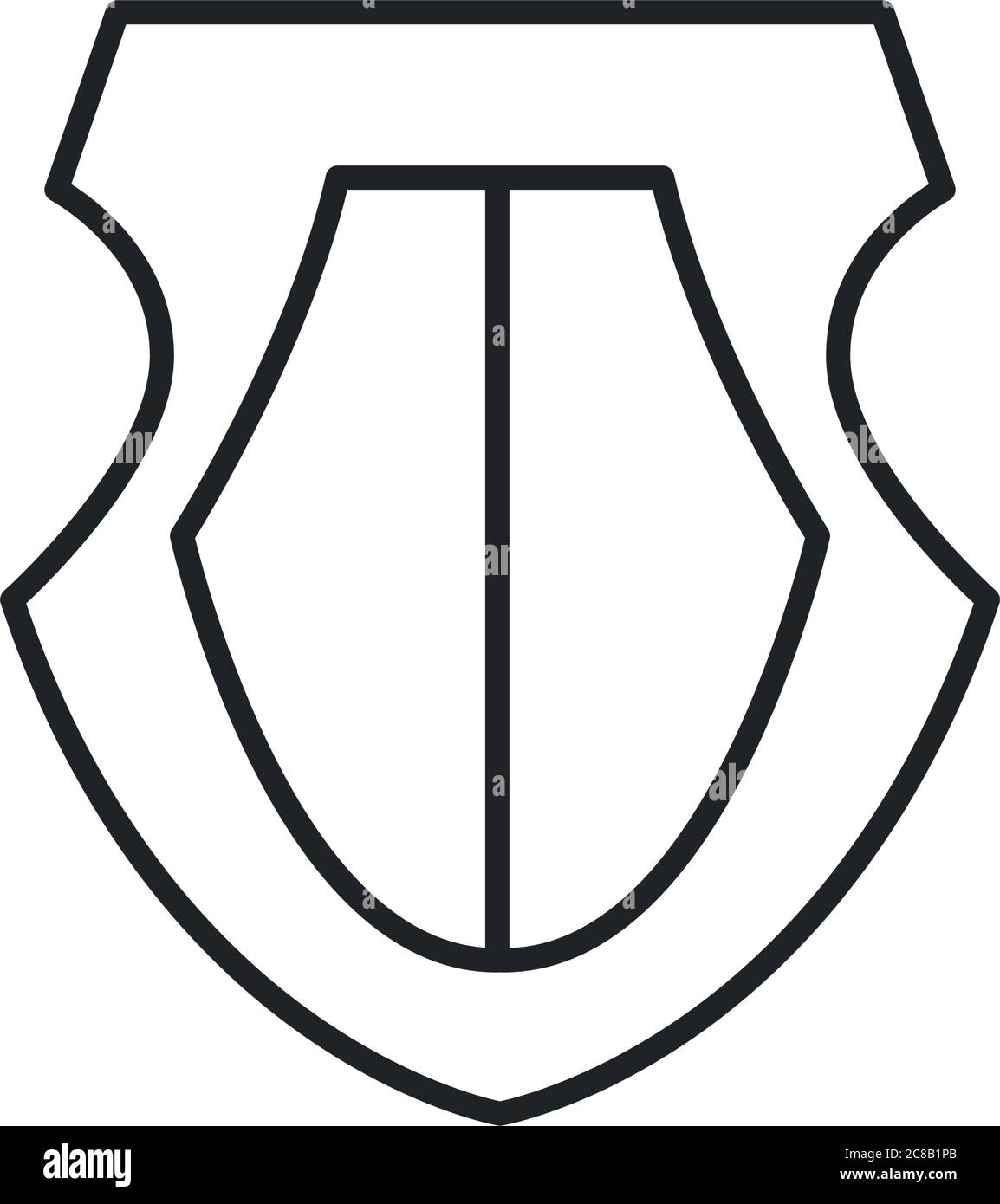Shield line style icon design, Label tag banner product and protection ...