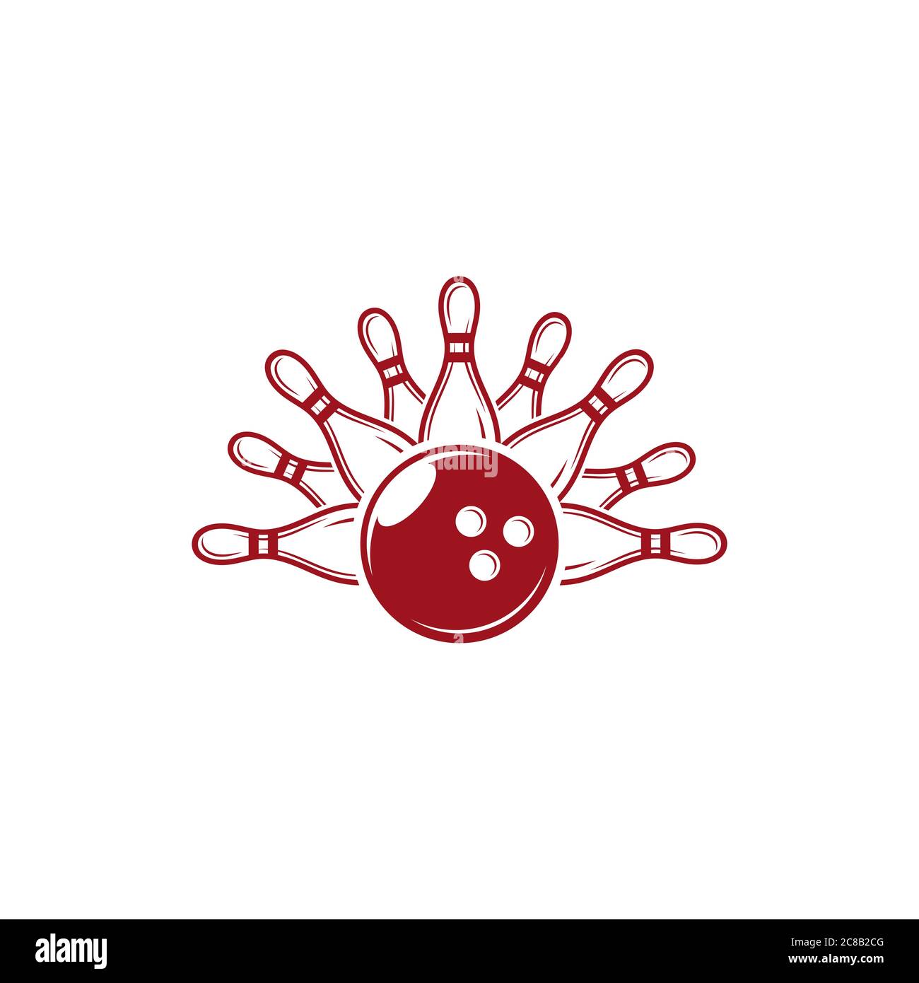 Bowling icon Template vector illustration design Stock Vector Image ...