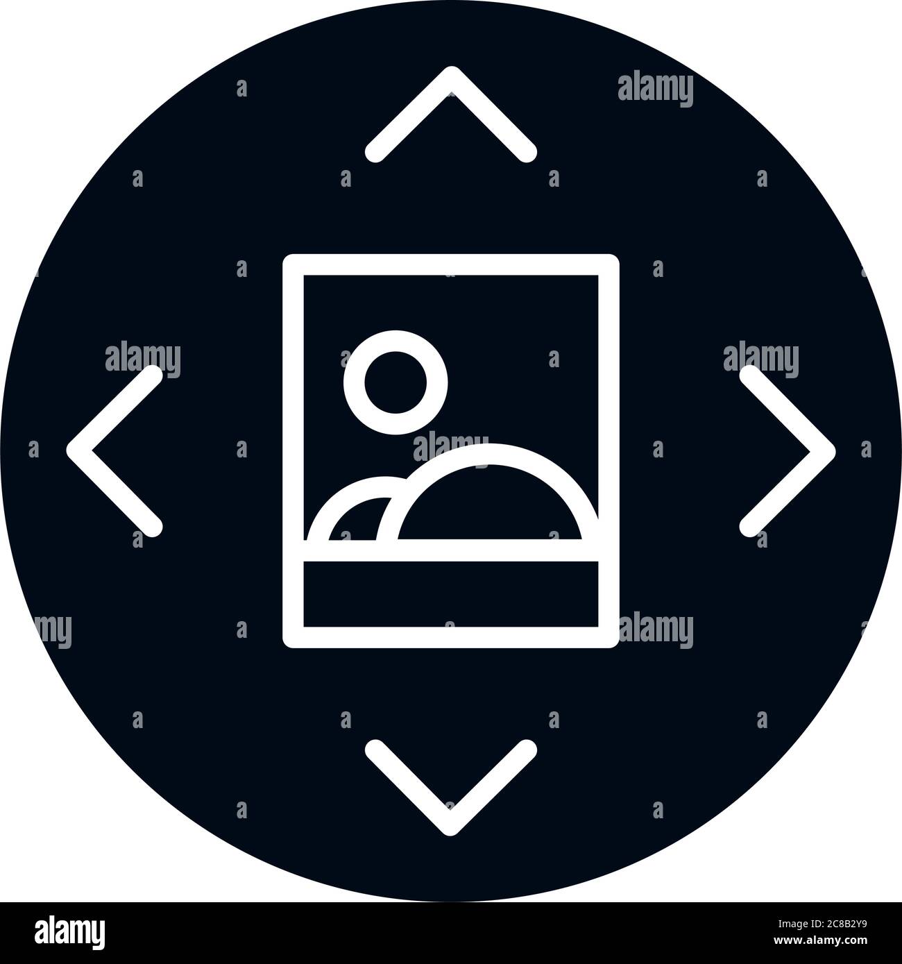 360 degree view virtual tour block and line style icon design vector ...
