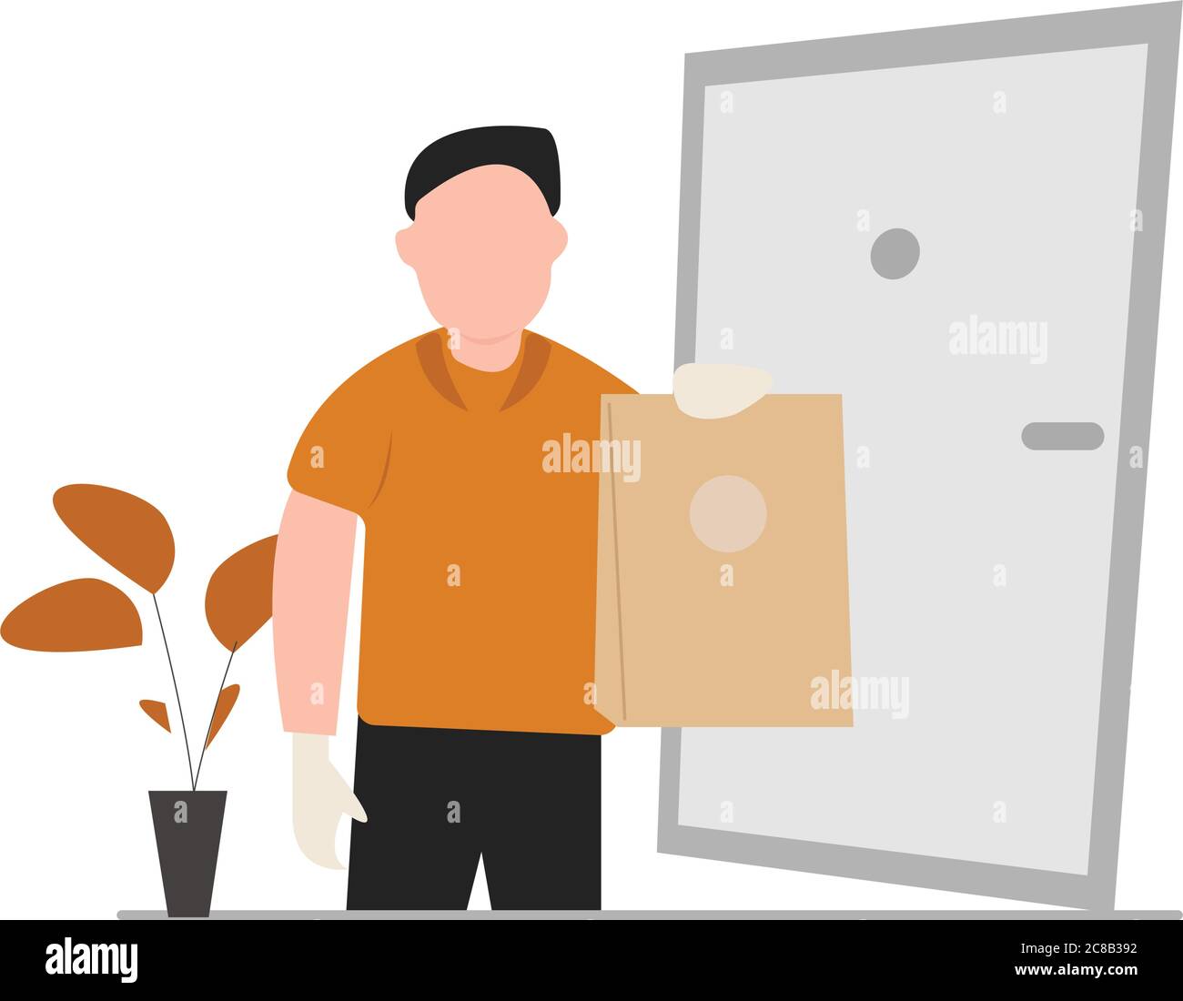 Customer recieved his parcel delivery order Stock Vector Image & Art ...