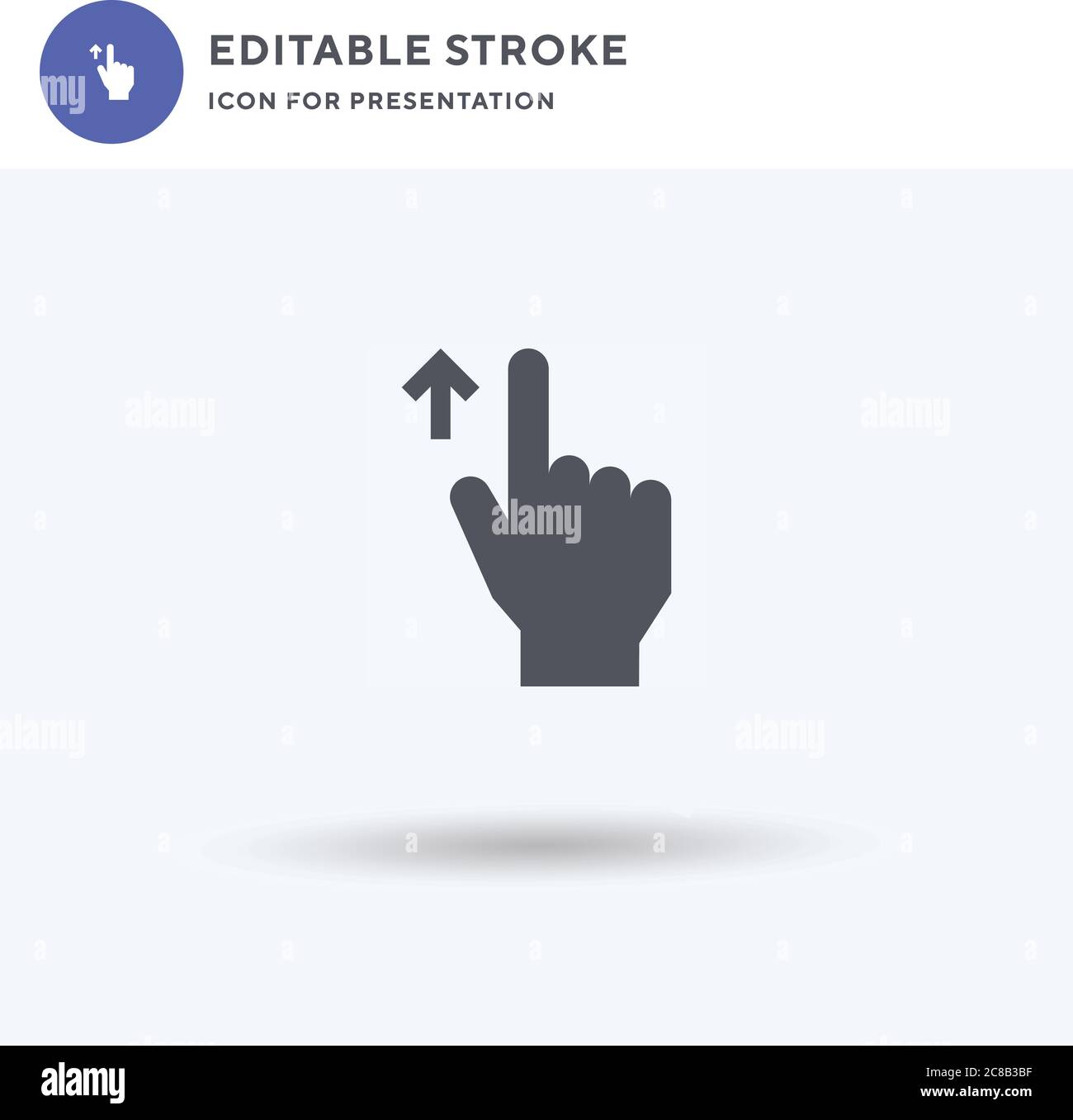 Hand icon vector, filled flat sign, solid pictogram isolated on white ...