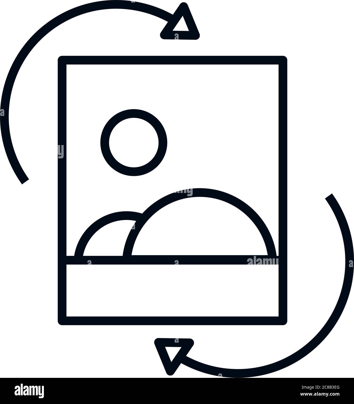 360 picture view virtual tour linear style icon design vector ...