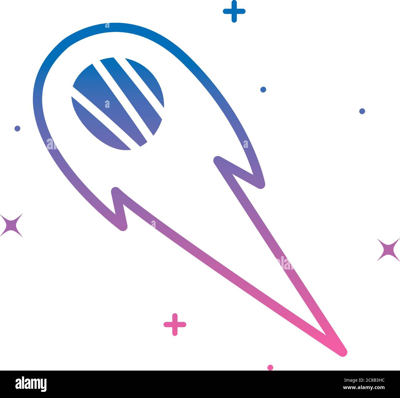 comet gradient style icon of Space futuristic cosmos and universe theme ...