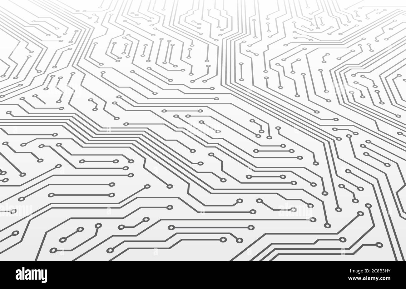 Circuit board. Motherboard scheme in perspective, digital microchip ...