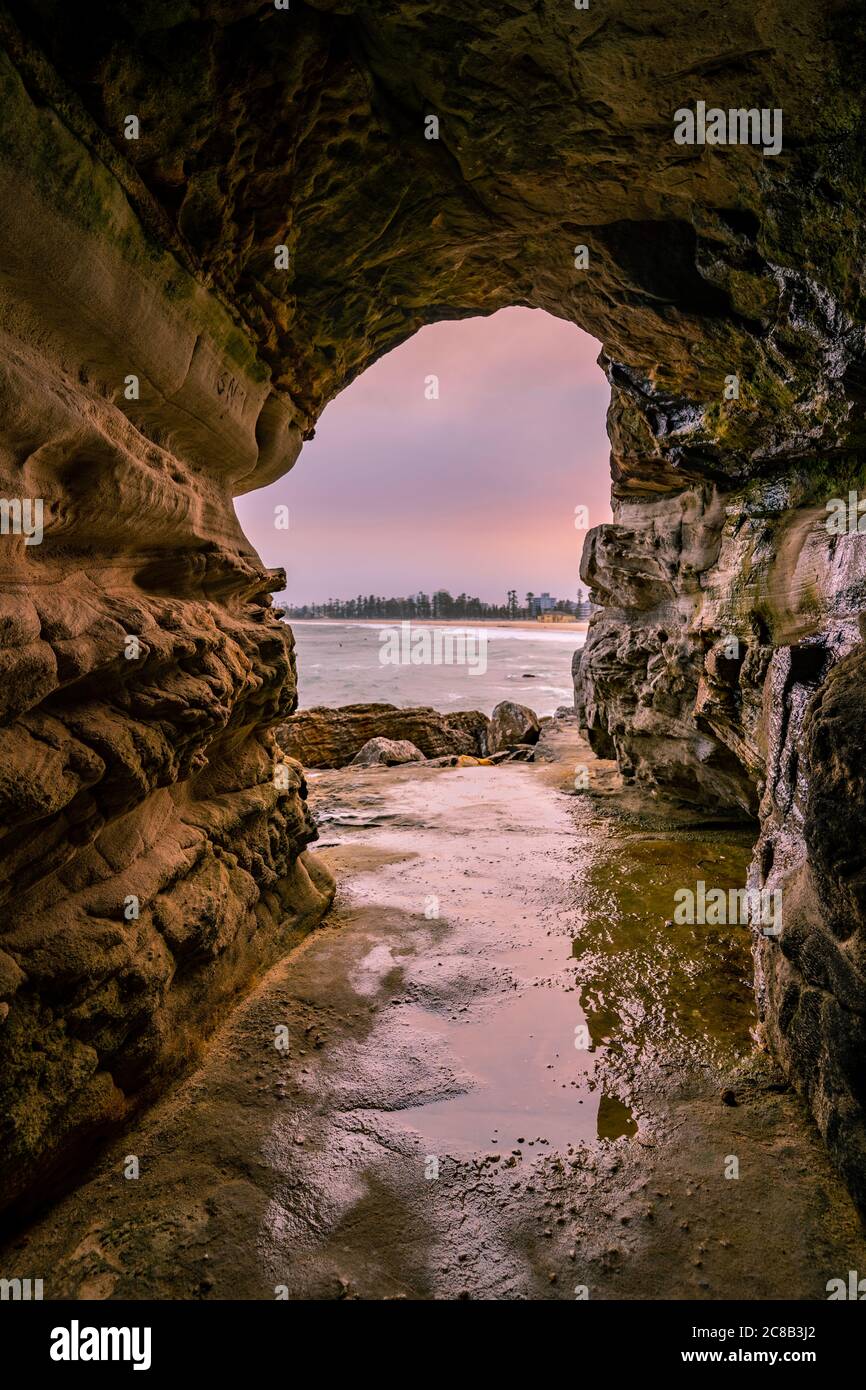 Manly rock tunnel hi-res stock photography and images - Alamy