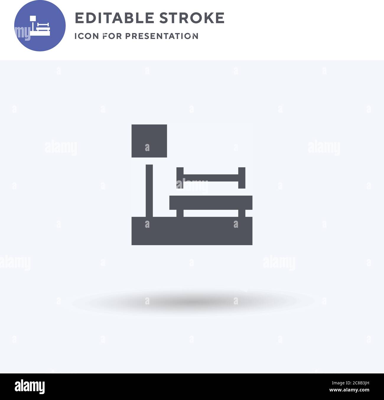 Bus Stop icon vector, filled flat sign, solid pictogram isolated on ...