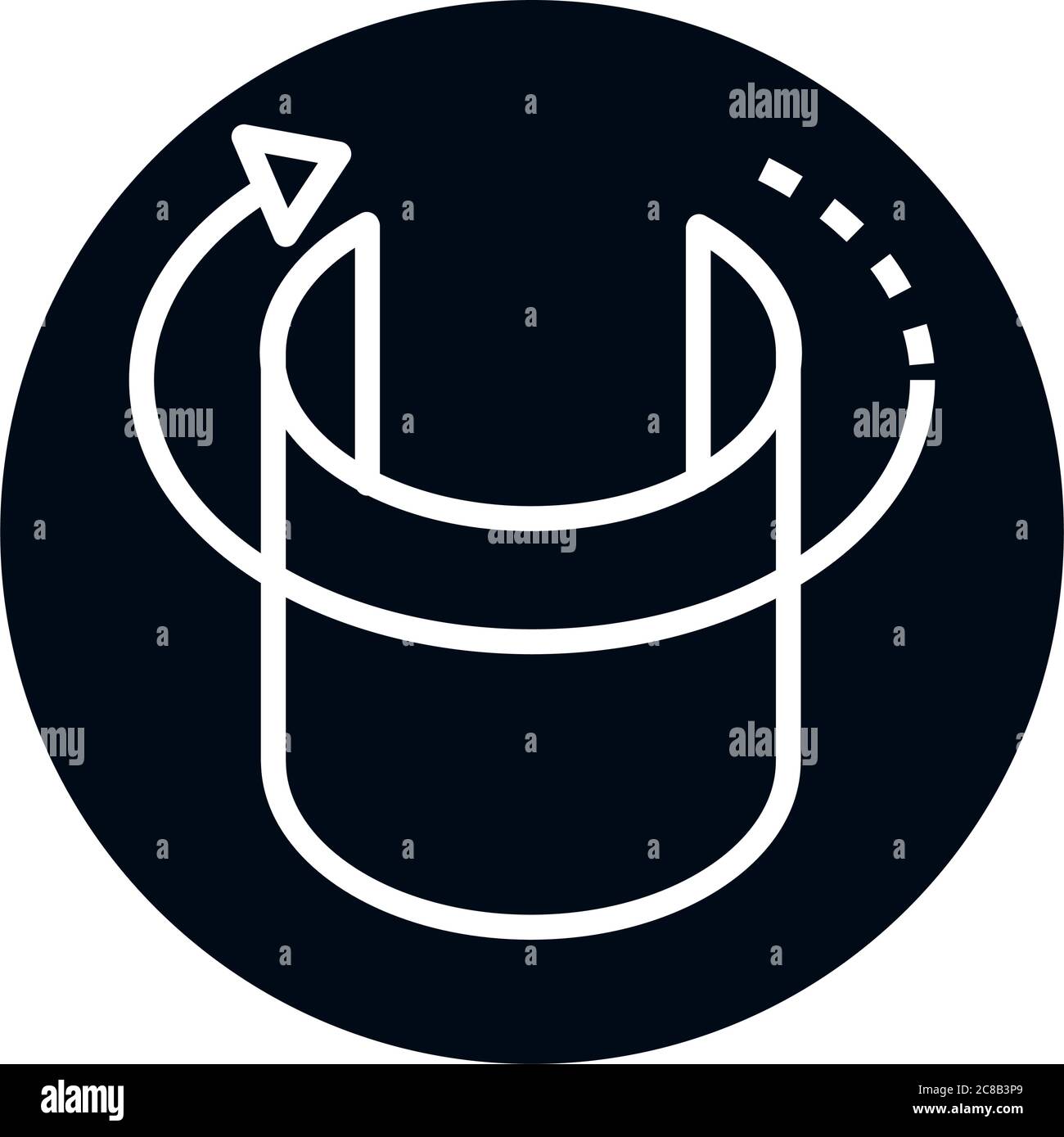 360 degree view, panorama, virtual reality, rotation arrows block and ...