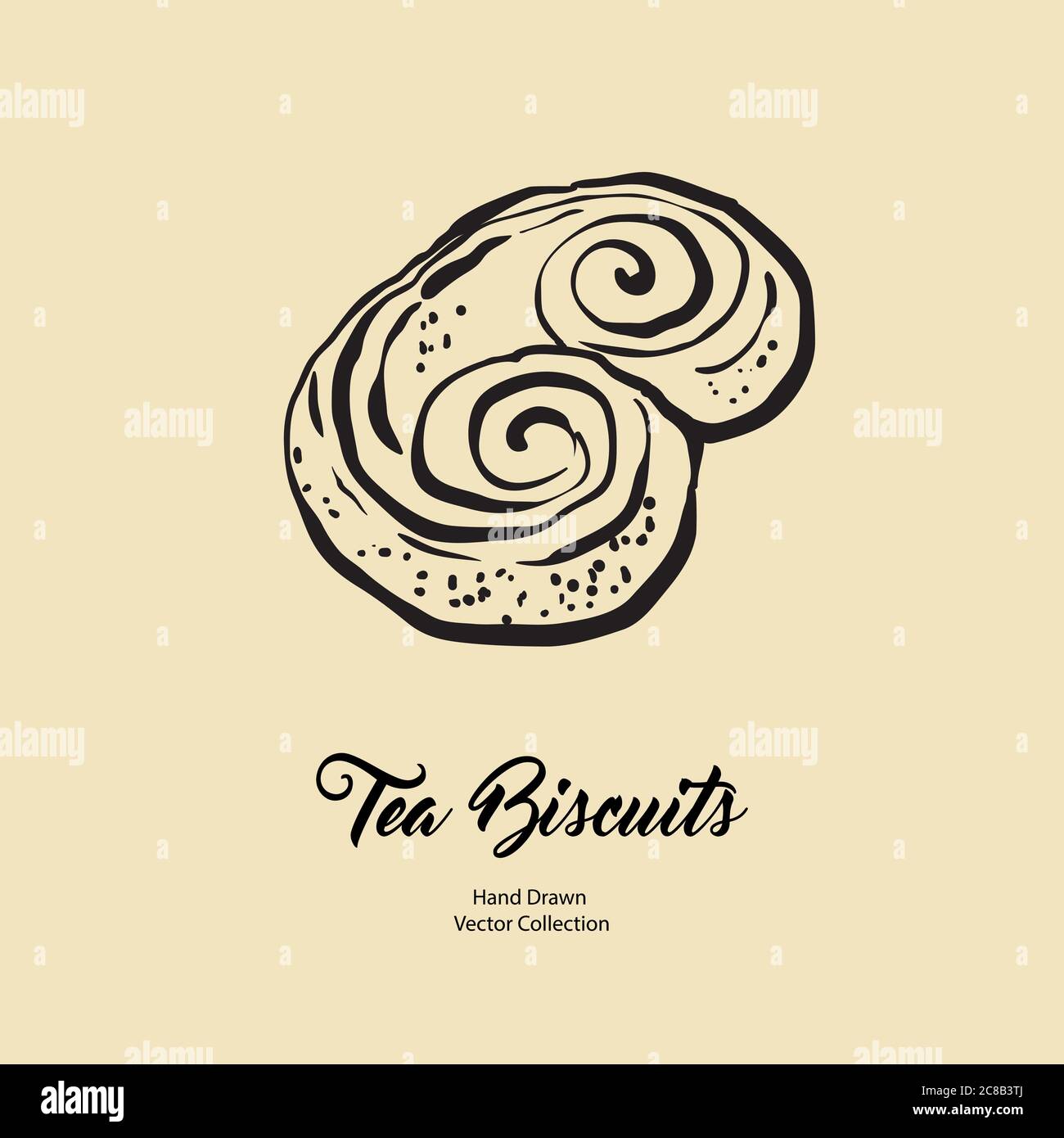 Sweet tasty biscuits isolated Stock Vector Images - Alamy