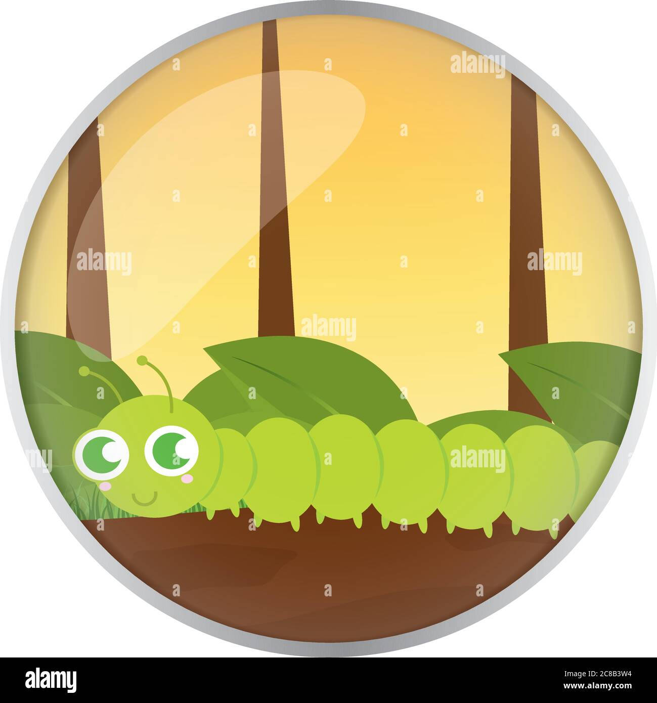 Cute worm cartoon Stock Vector Image & Art - Alamy