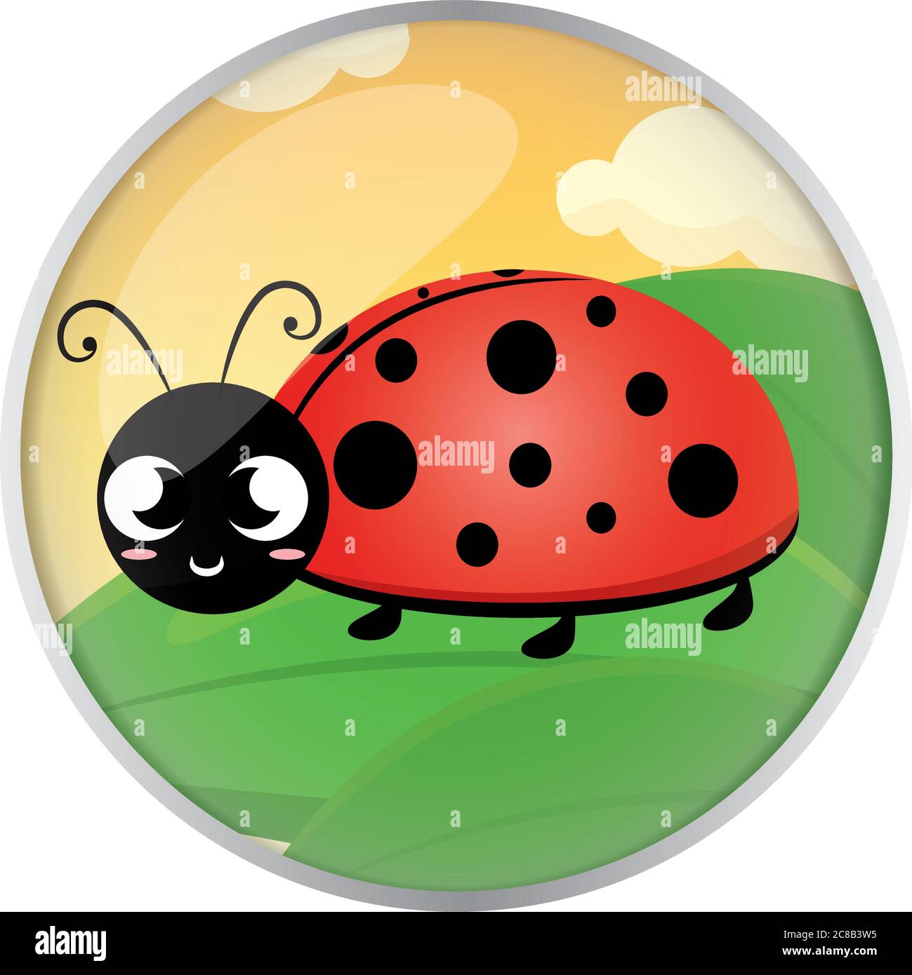 Cute ladybug cartoon Stock Vector Image & Art - Alamy