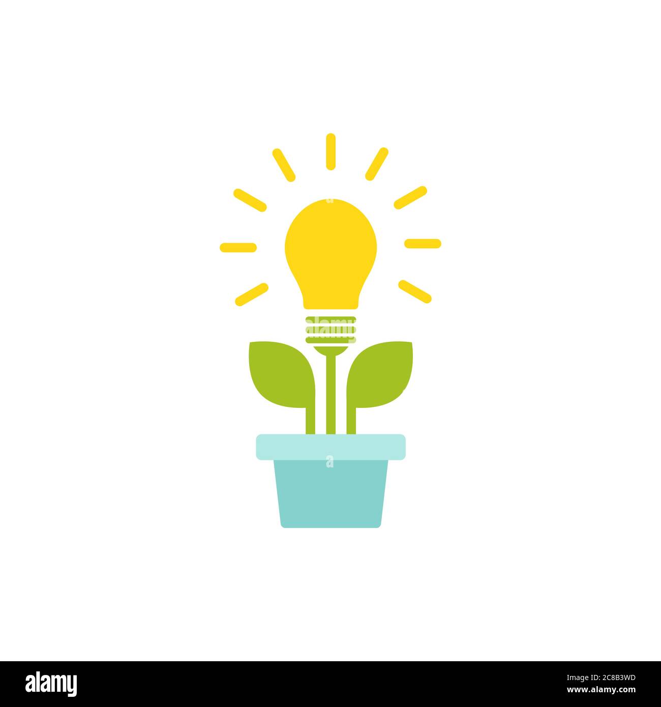 Light shining on plant Stock Vector Images - Alamy