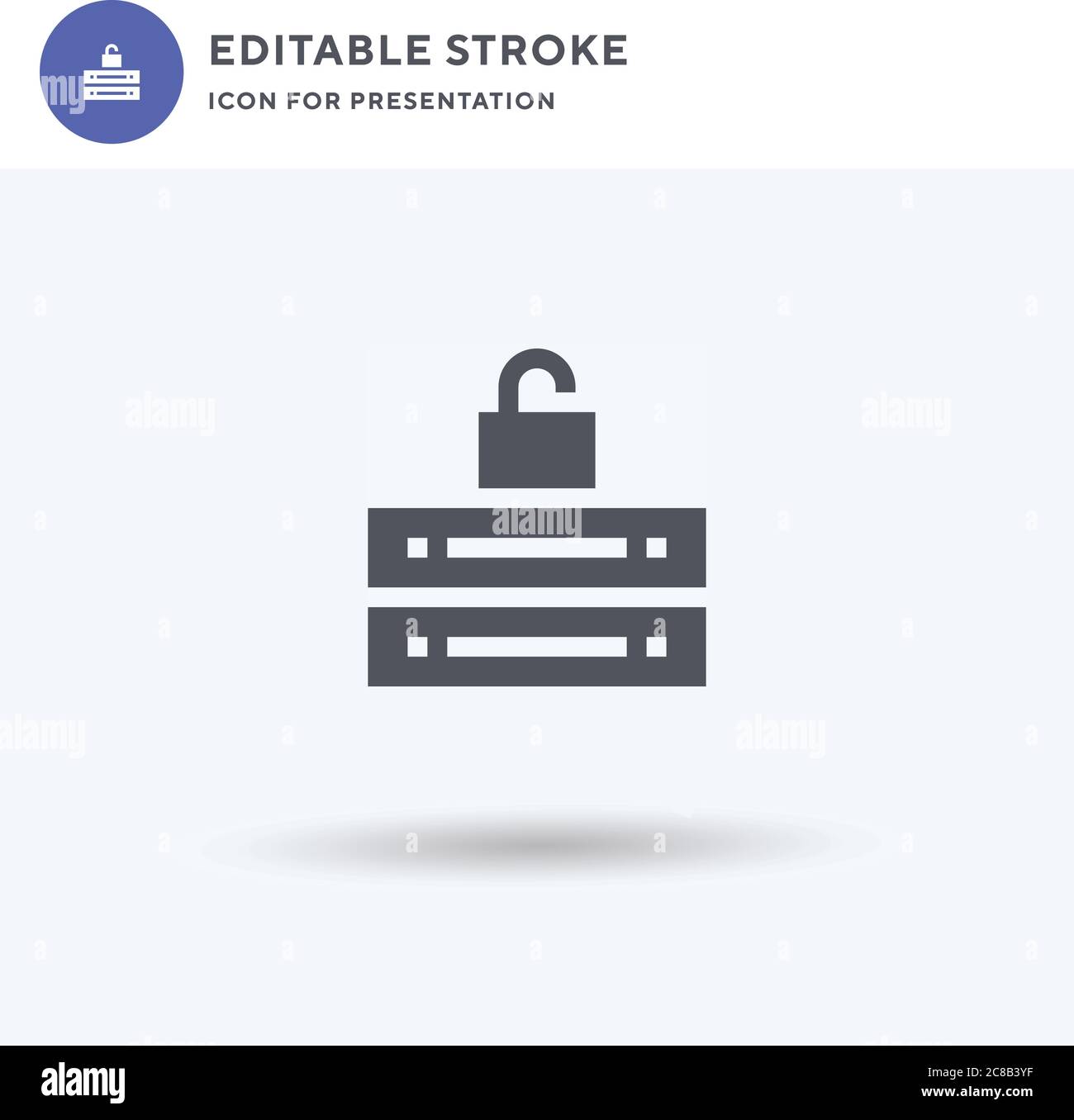 Server icon vector, filled flat sign, solid pictogram isolated on white ...