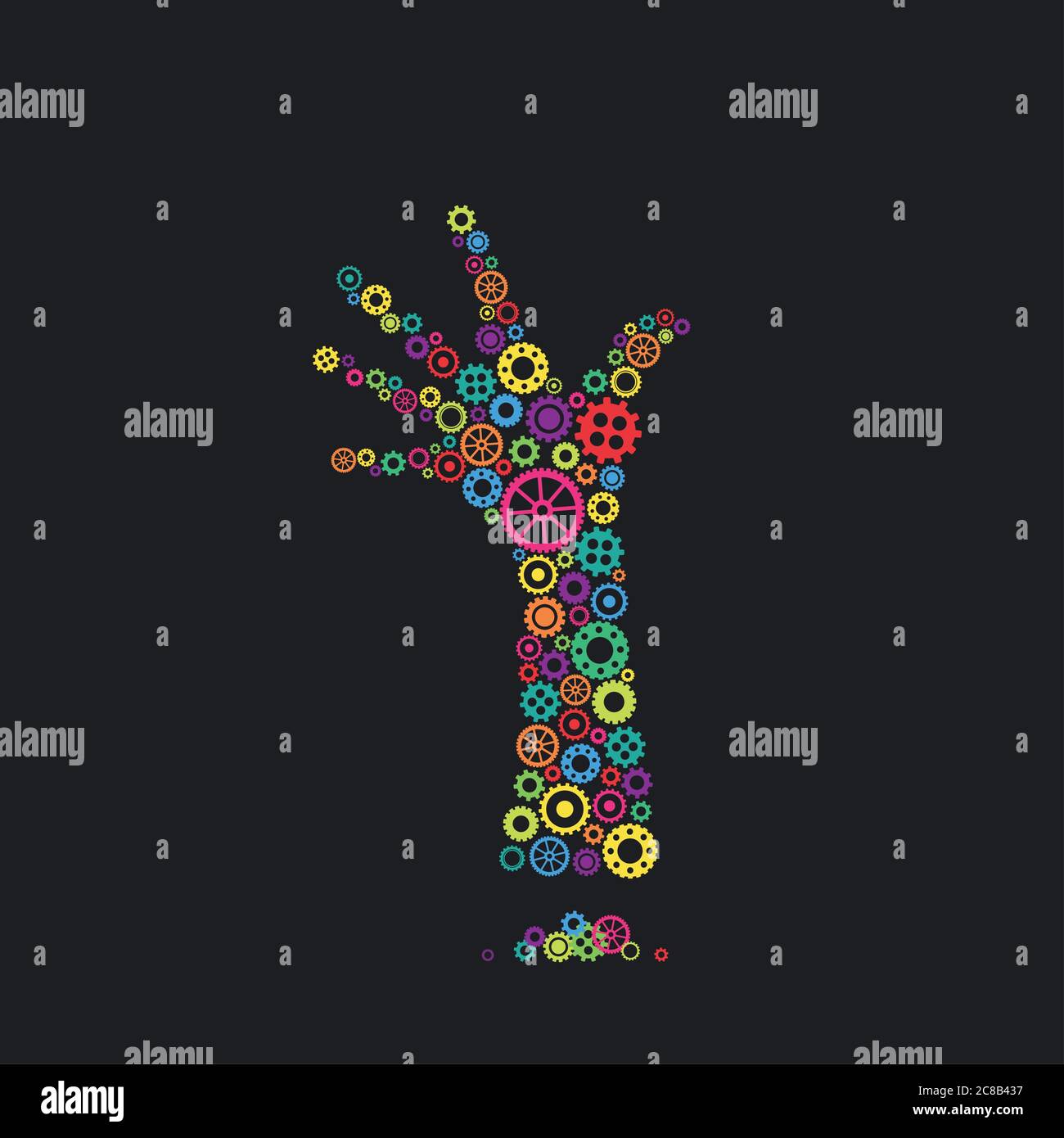 Mechanical hand robot logo Stock Vector Images - Alamy