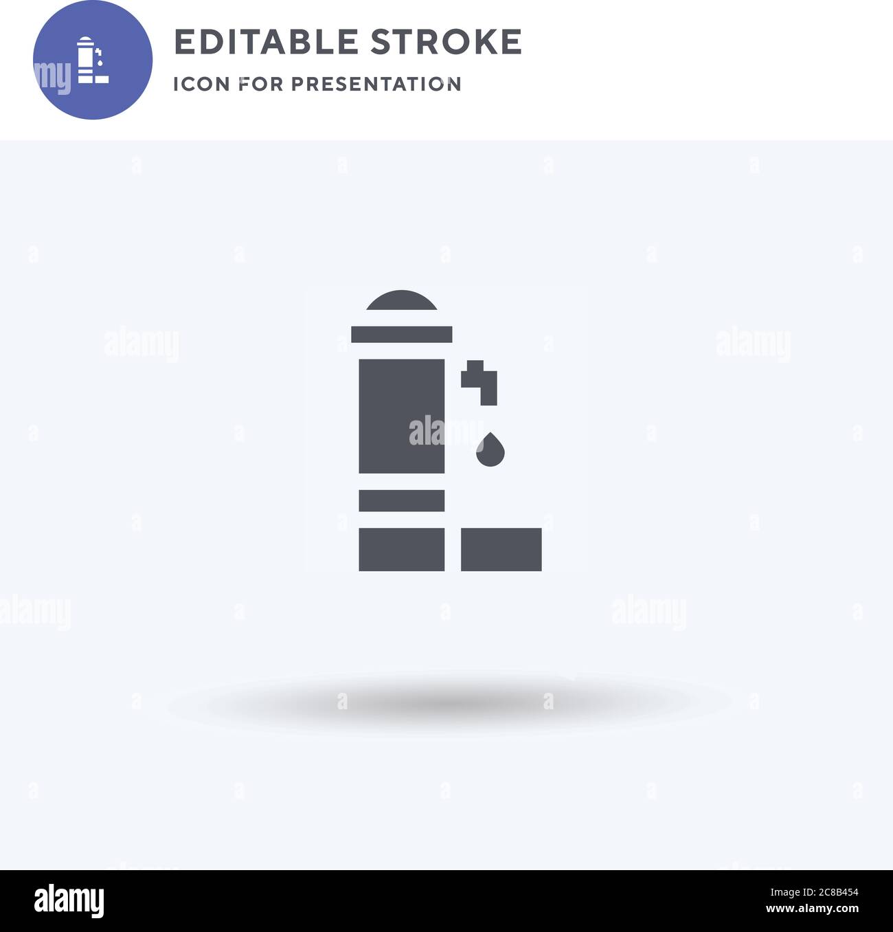 Water icon vector, filled flat sign, solid pictogram isolated on white ...