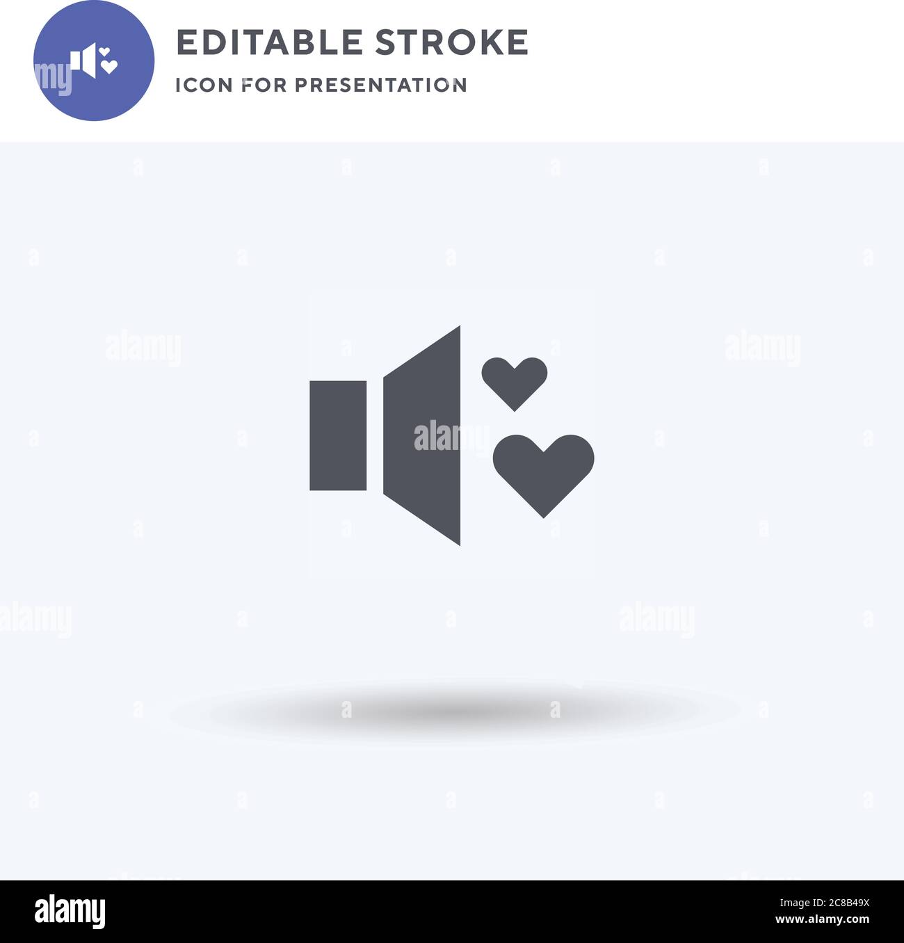 Love Songs icon vector, filled flat sign, solid pictogram isolated on ...