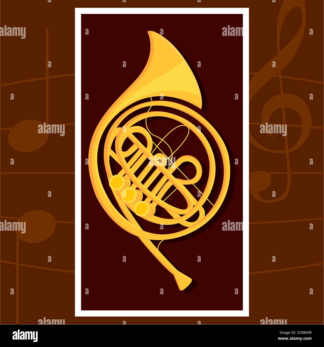 Classical french horn Stock Vector Image & Art - Alamy
