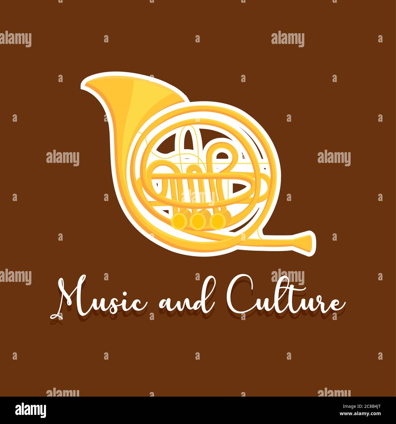 Classical french horn Stock Vector Image & Art - Alamy