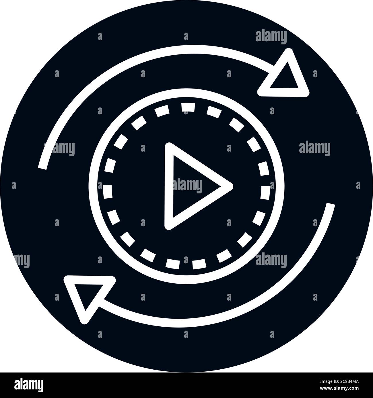 360 degree panoramic video button block and line style icon design ...