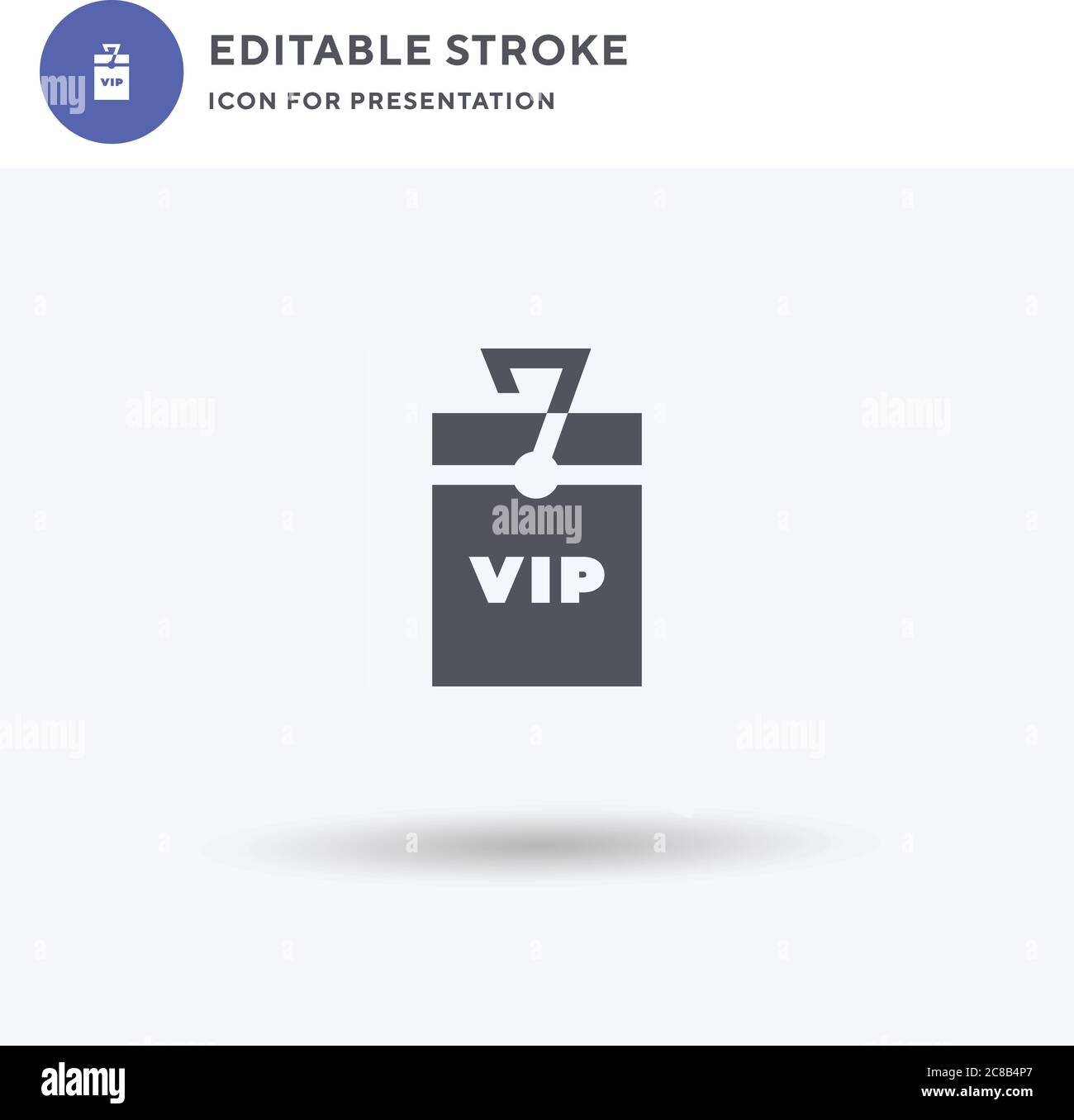 Vip Pass icon vector, filled flat sign, solid pictogram isolated on ...
