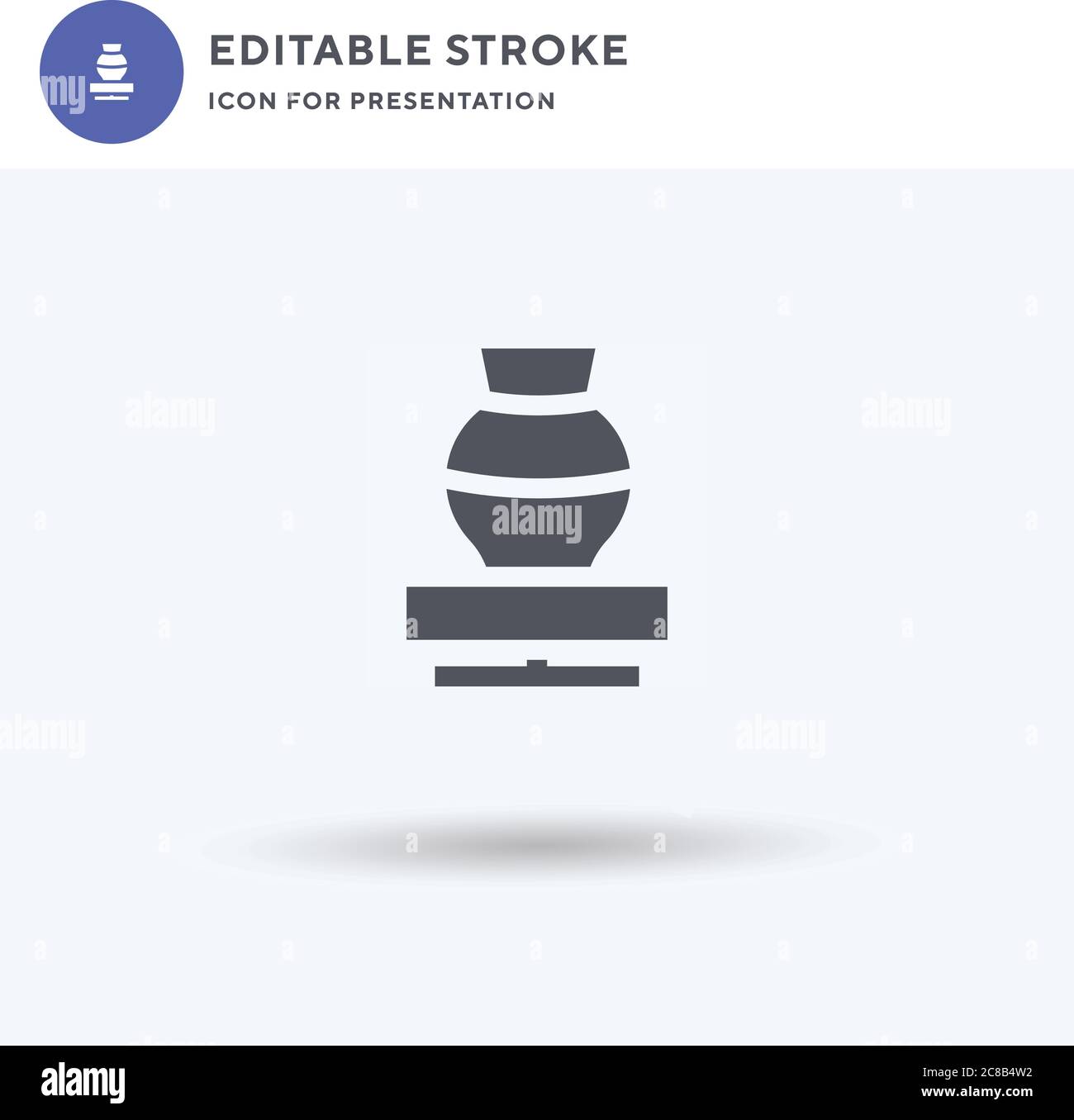 Clay icon vector, filled flat sign, solid pictogram isolated on white ...