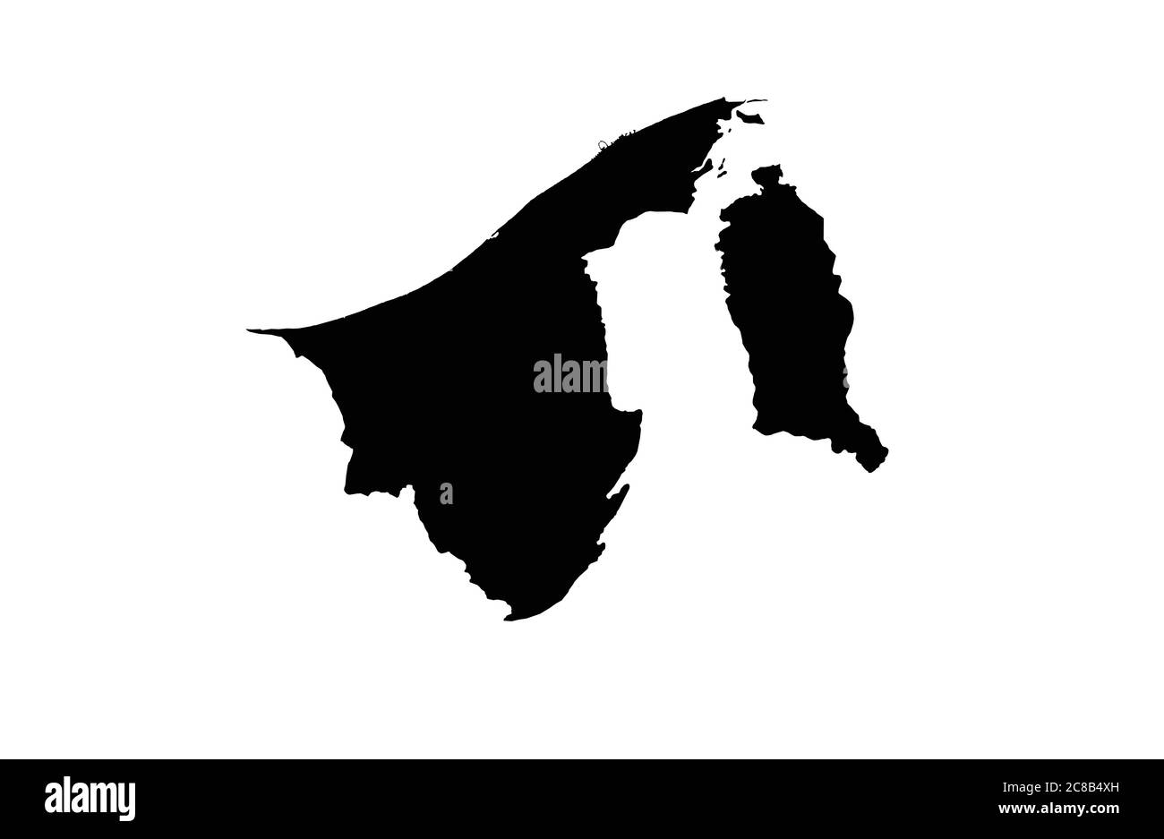 Brunei Map Outline Vector Illustration Stock Vector Image And Art Alamy