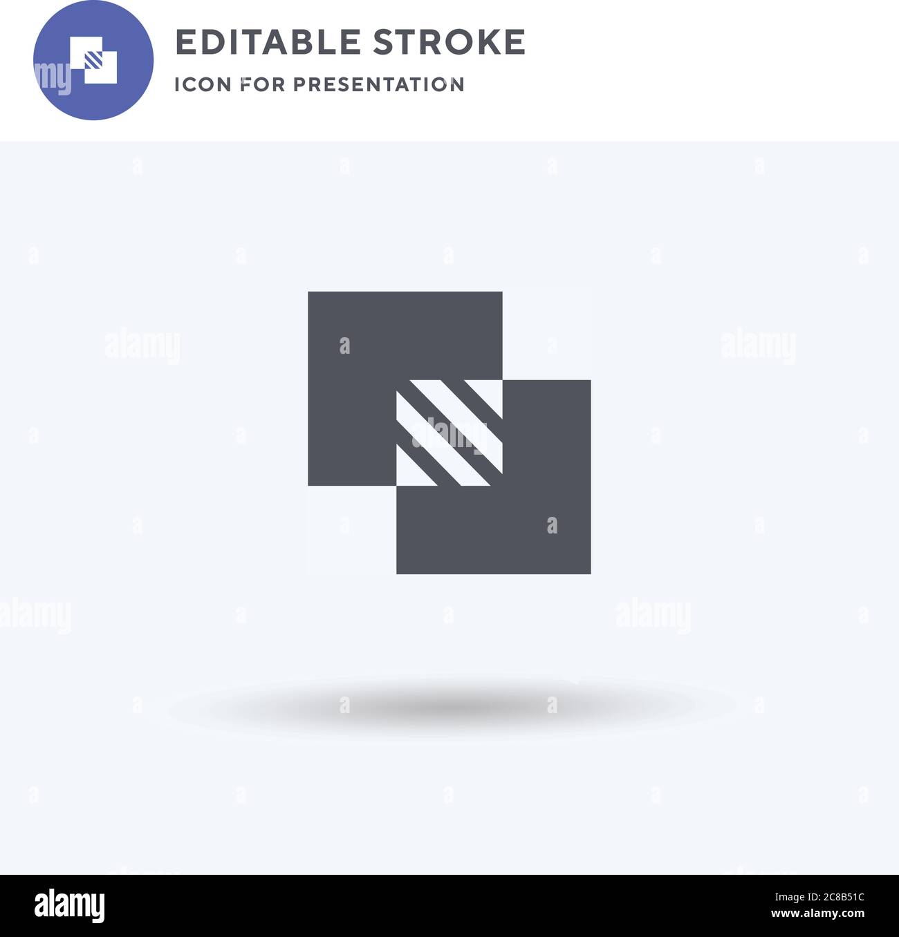 Intersect icon vector, filled flat sign, solid pictogram isolated on ...